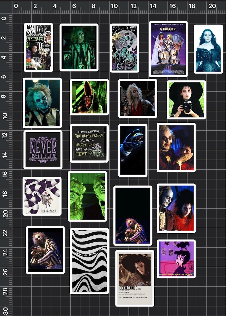 Beetlejuice Inspired Stickers Pack of 21 - Etsy