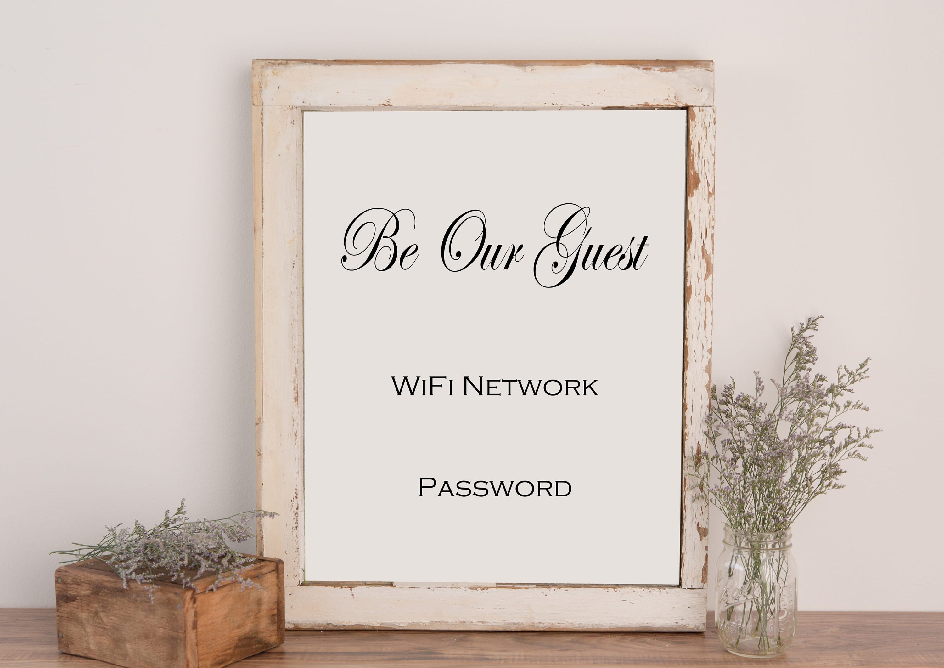 Be Our Guest Wifi Sign Personalised Wifi Sign Home Print - Etsy UK
