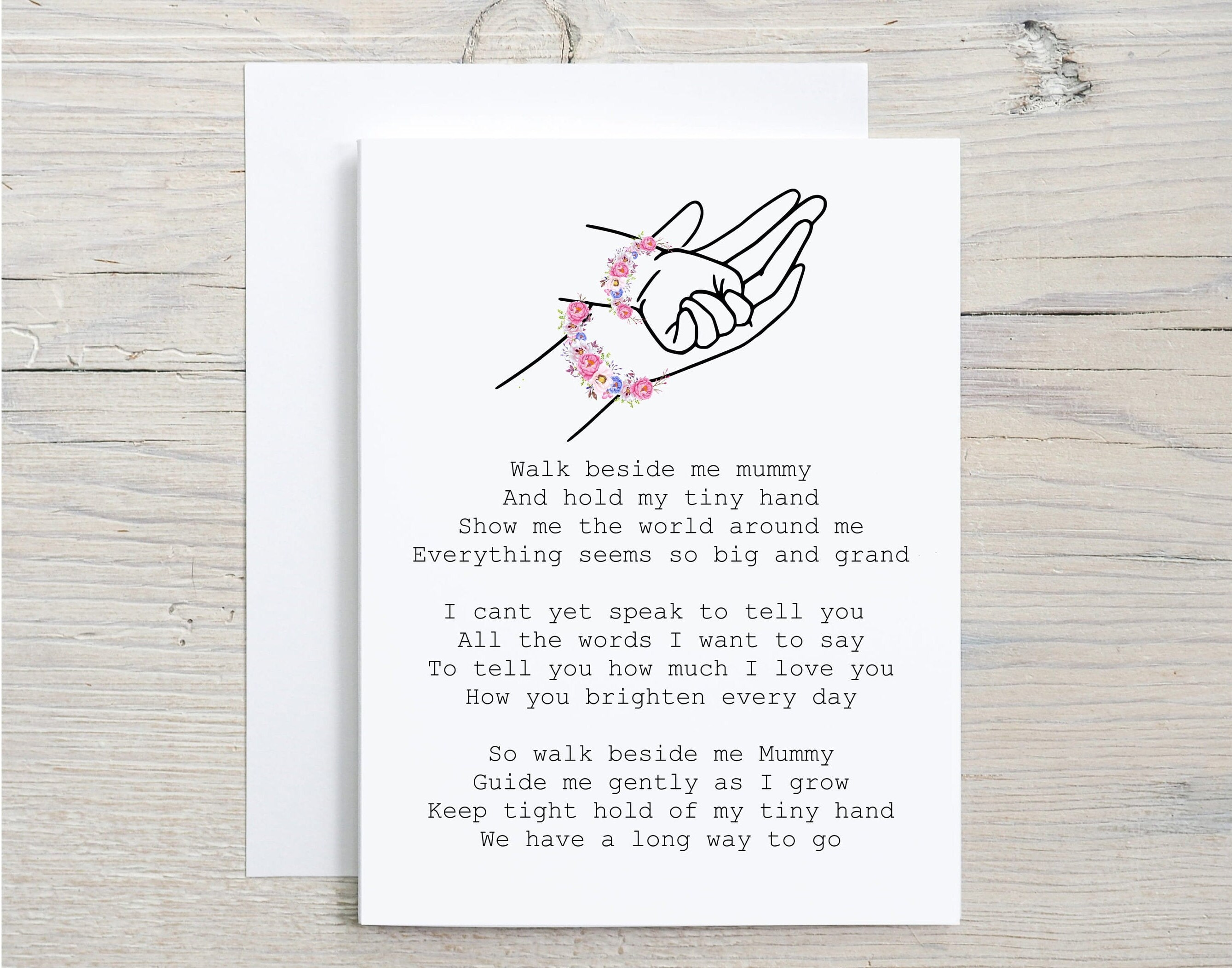 Birthday Card for Mum, Hold My Hand. Birthday Card for Mummy, Mums ...