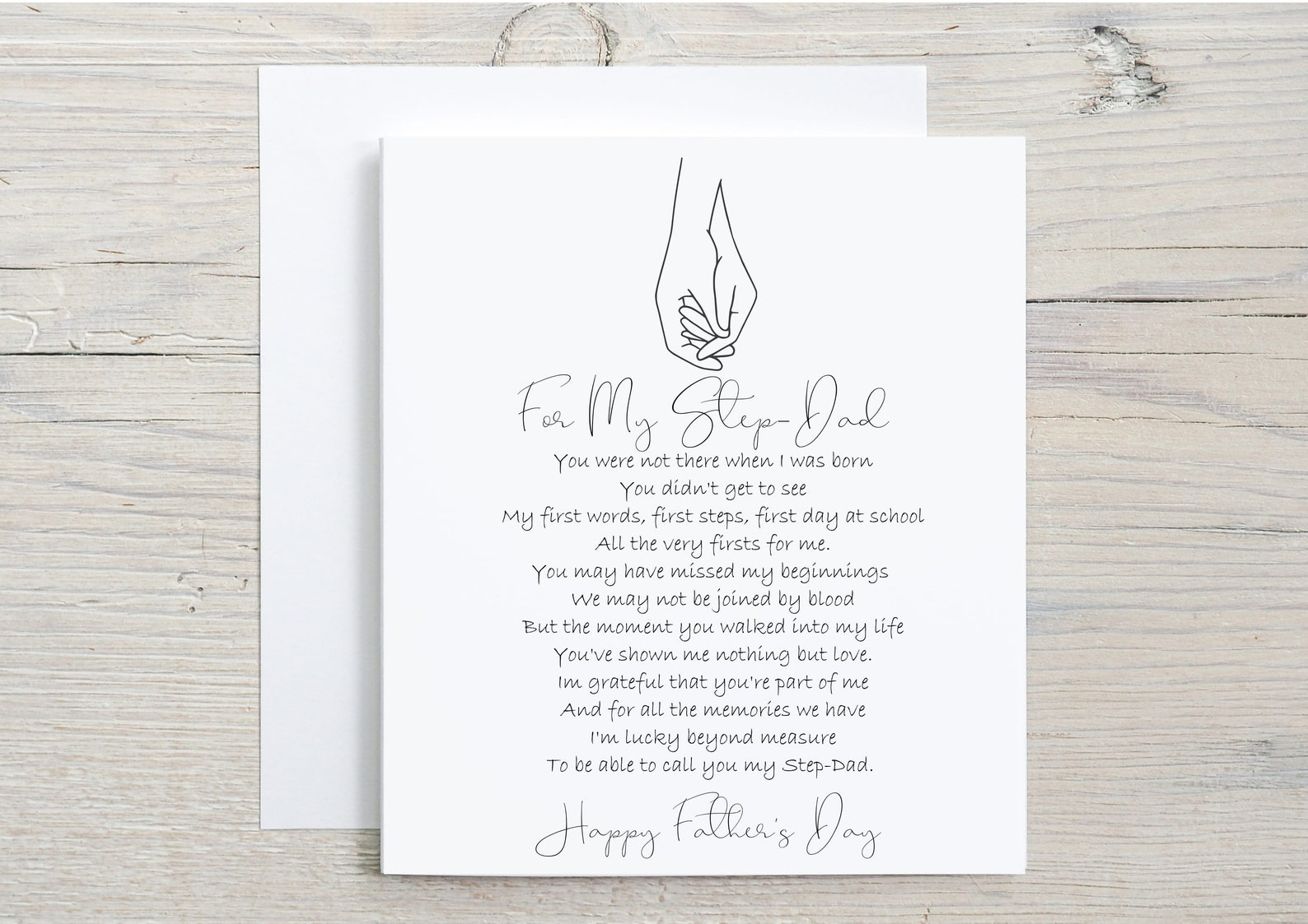 Card for My Step-Dad For My Step-Father Poem for Step-Dad | Etsy