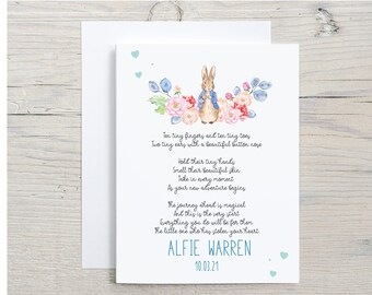 Peter Rabbit New Baby Card - Etsy