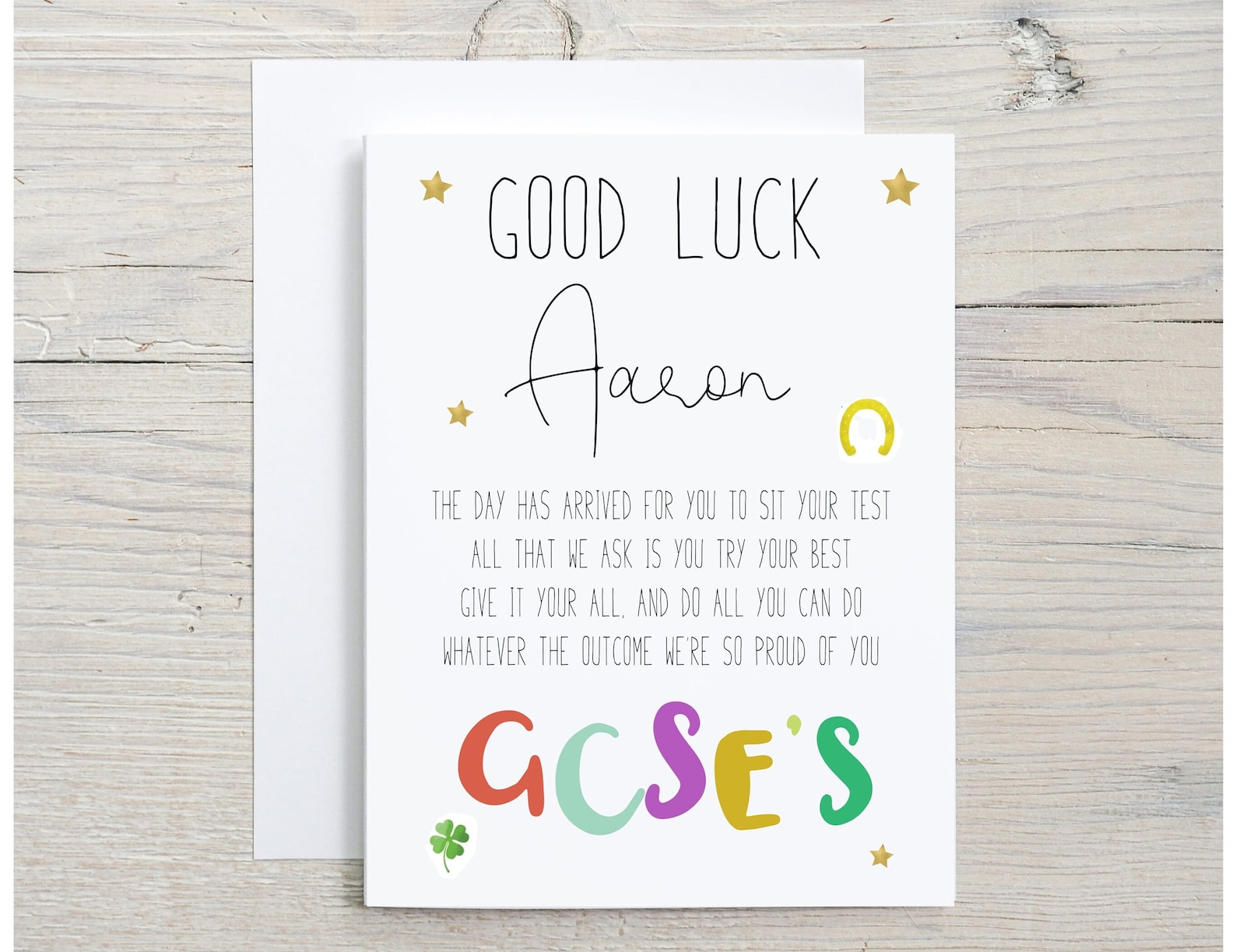 Good Luck on Your Gcse's Card, Gcses, Exams Card, High School, School ...