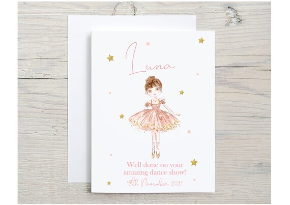 Dance Show Card Good Luck on Your Dance Show Well Done Dance - Etsy