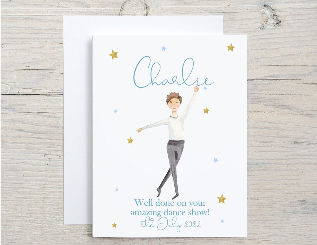 Dance Show Card Good Luck on Your Dance Show Well Done Dance - Etsy