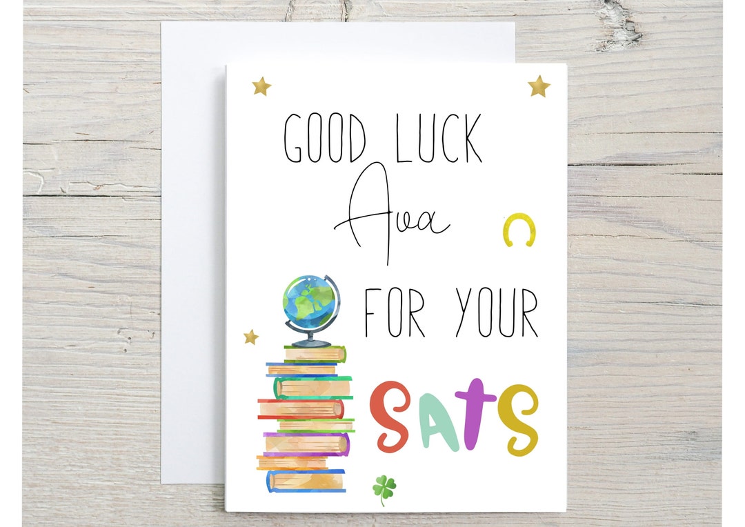 Good Luck on Your Sat's Card, Sat's, Exams Card, Primary School Exams ...