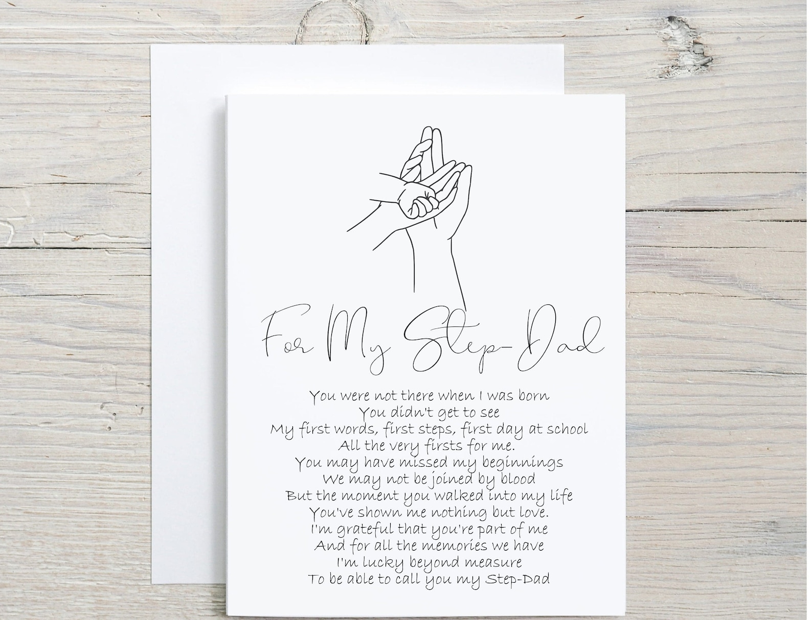 Card for My Step-dad for My Step-father Poem for Step-dad - Etsy