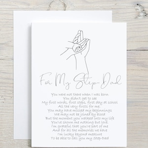 Card for My Step-dad for My Step-father Poem for Step-dad - Etsy