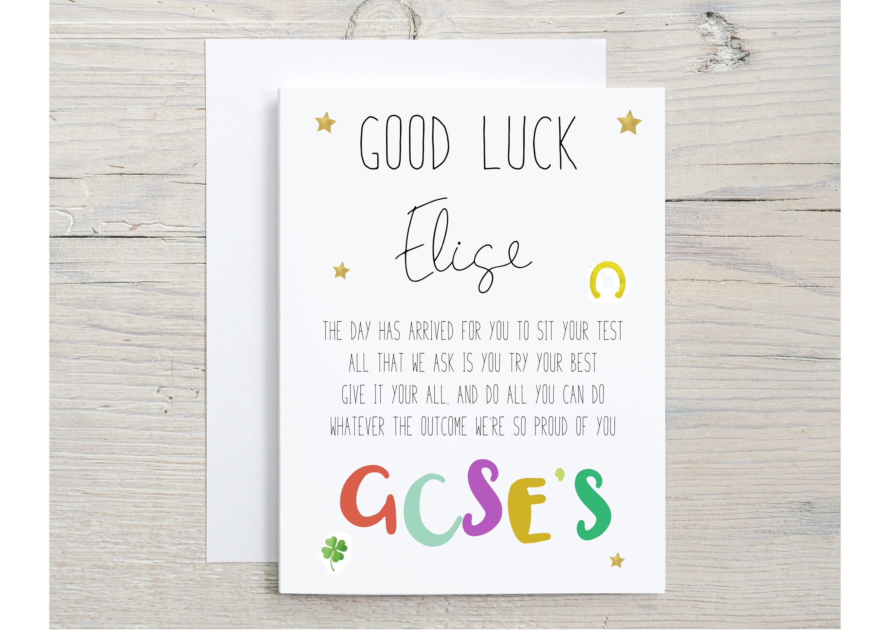 Good Luck on Your Gcse's Card Gcses Exams Card High - Etsy Canada