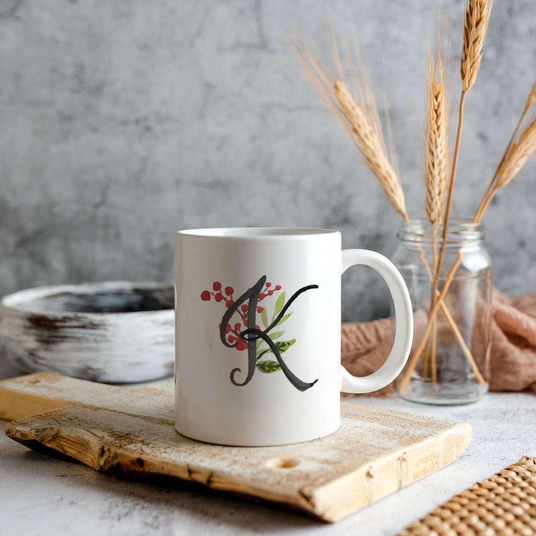 Personalized Mug With Monogram Individual Gift Personal Mug Cup With ...