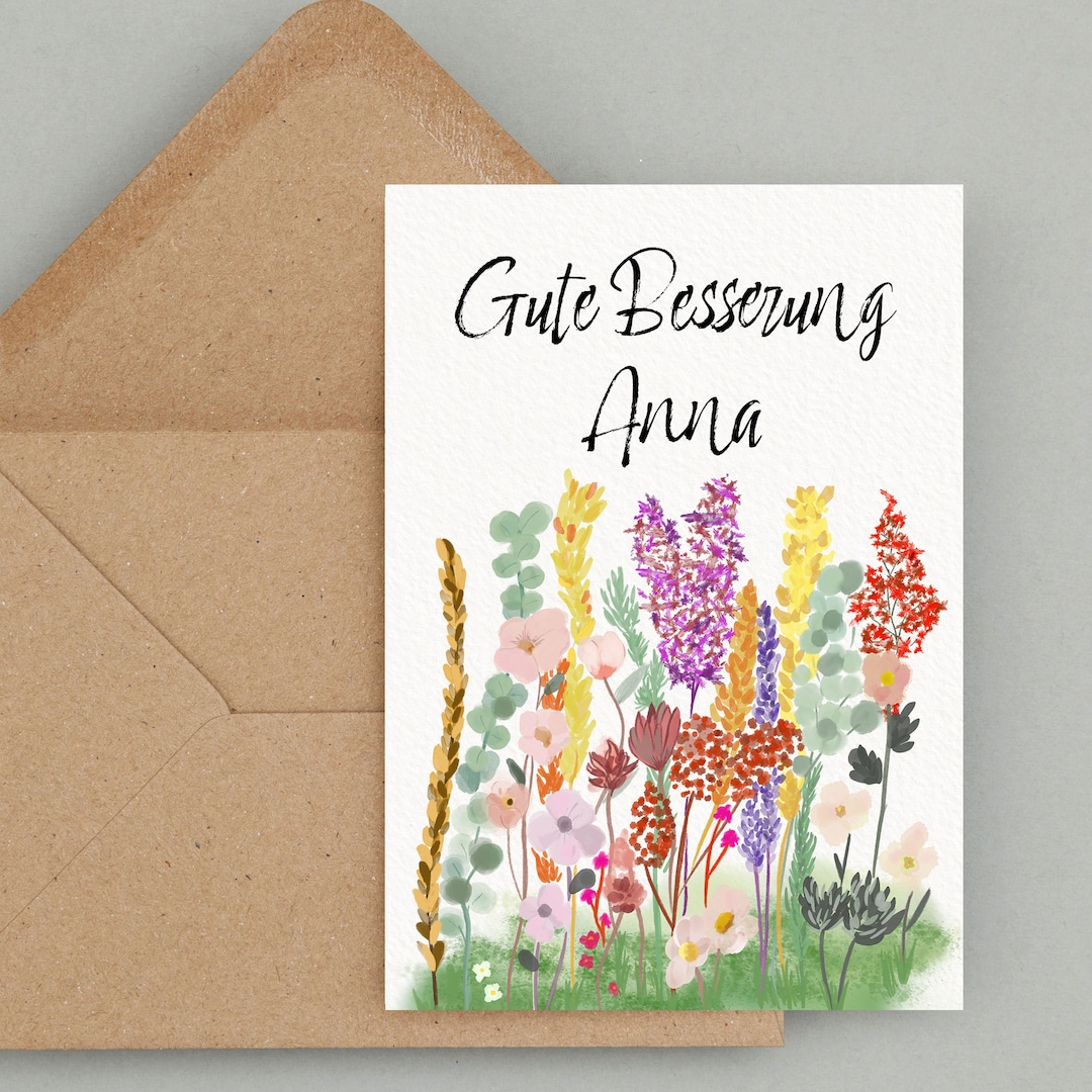 Get Well Soon Card Personalized Get Well Card Get Well Wishes - Etsy