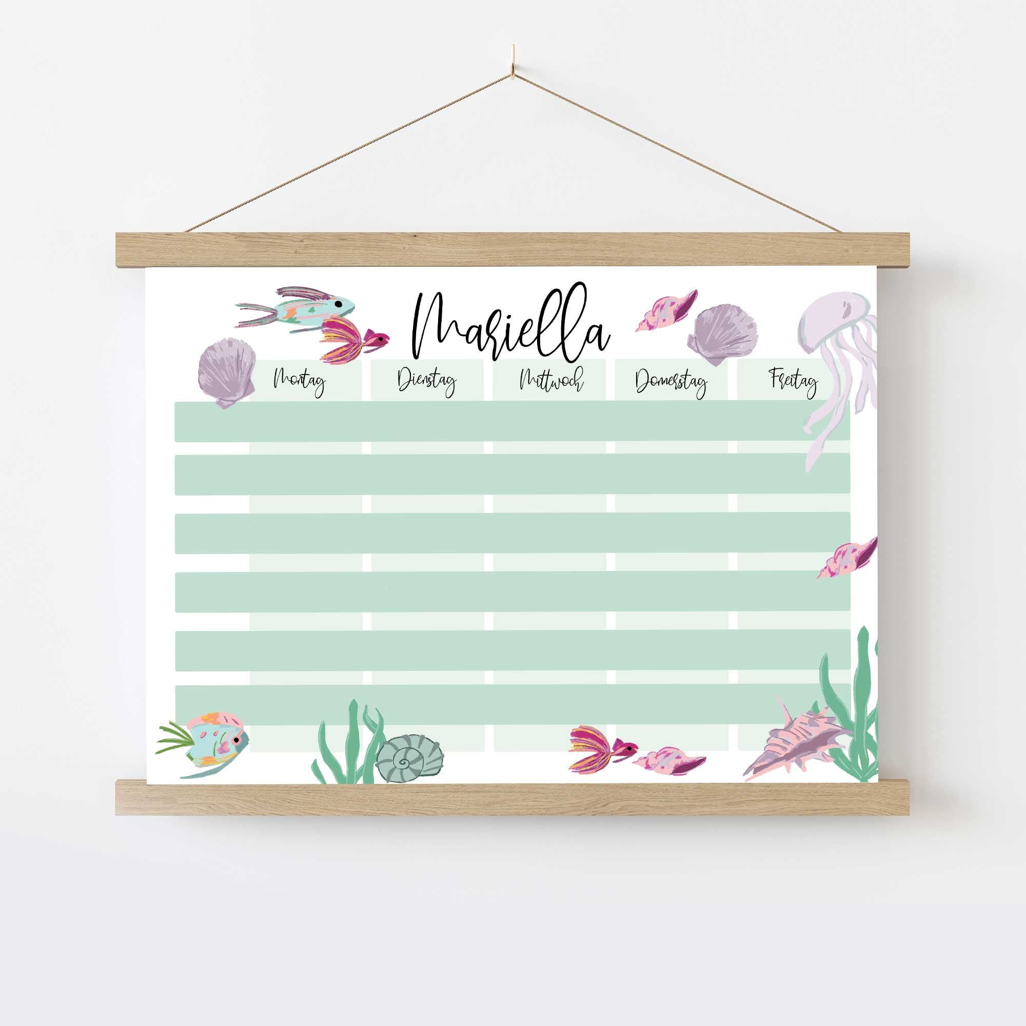 Personalized Timetable School Enrolment Gift Timetable With - Etsy UK