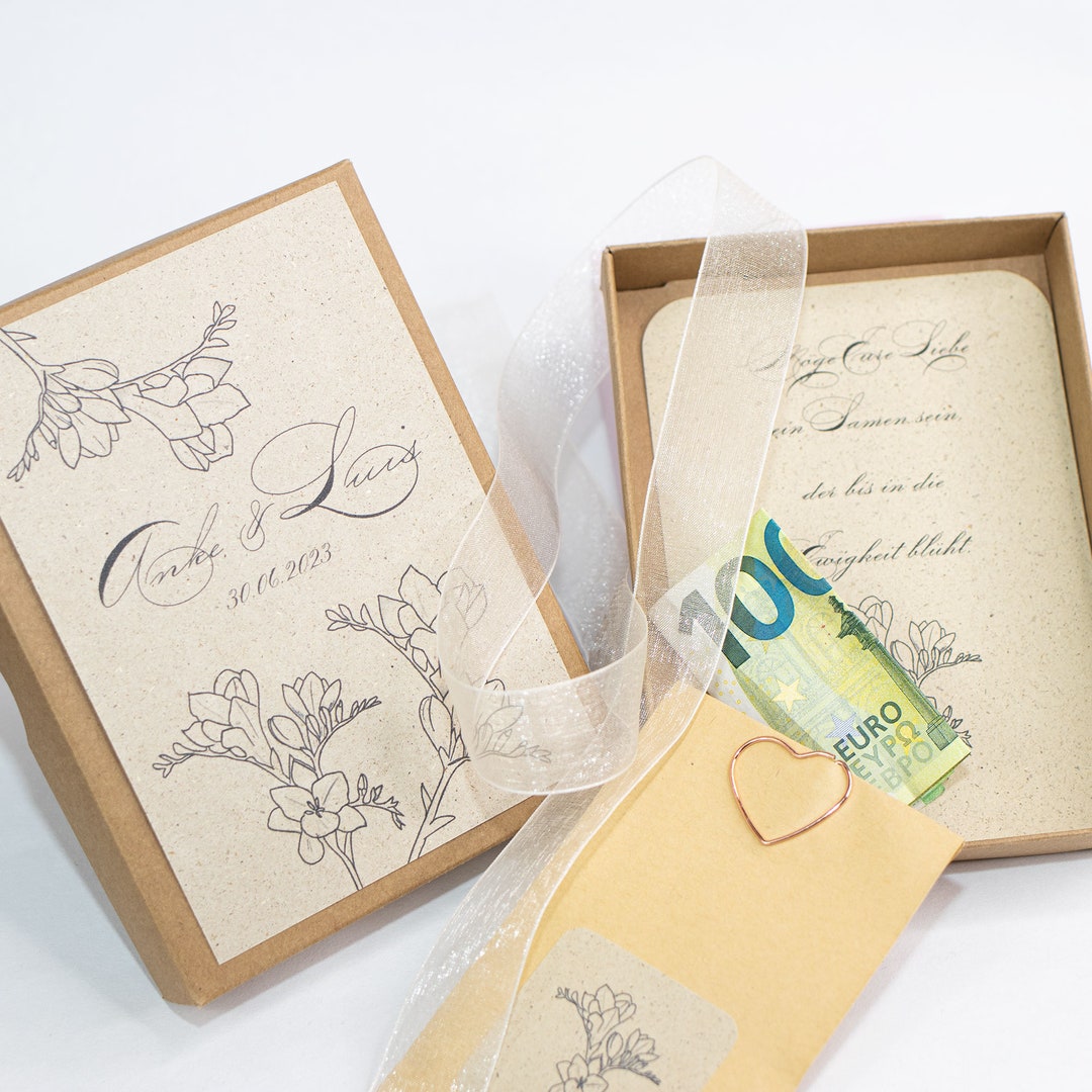 Money Gift for the Wedding eternity Wedding Gift Box Money Gift Names ...