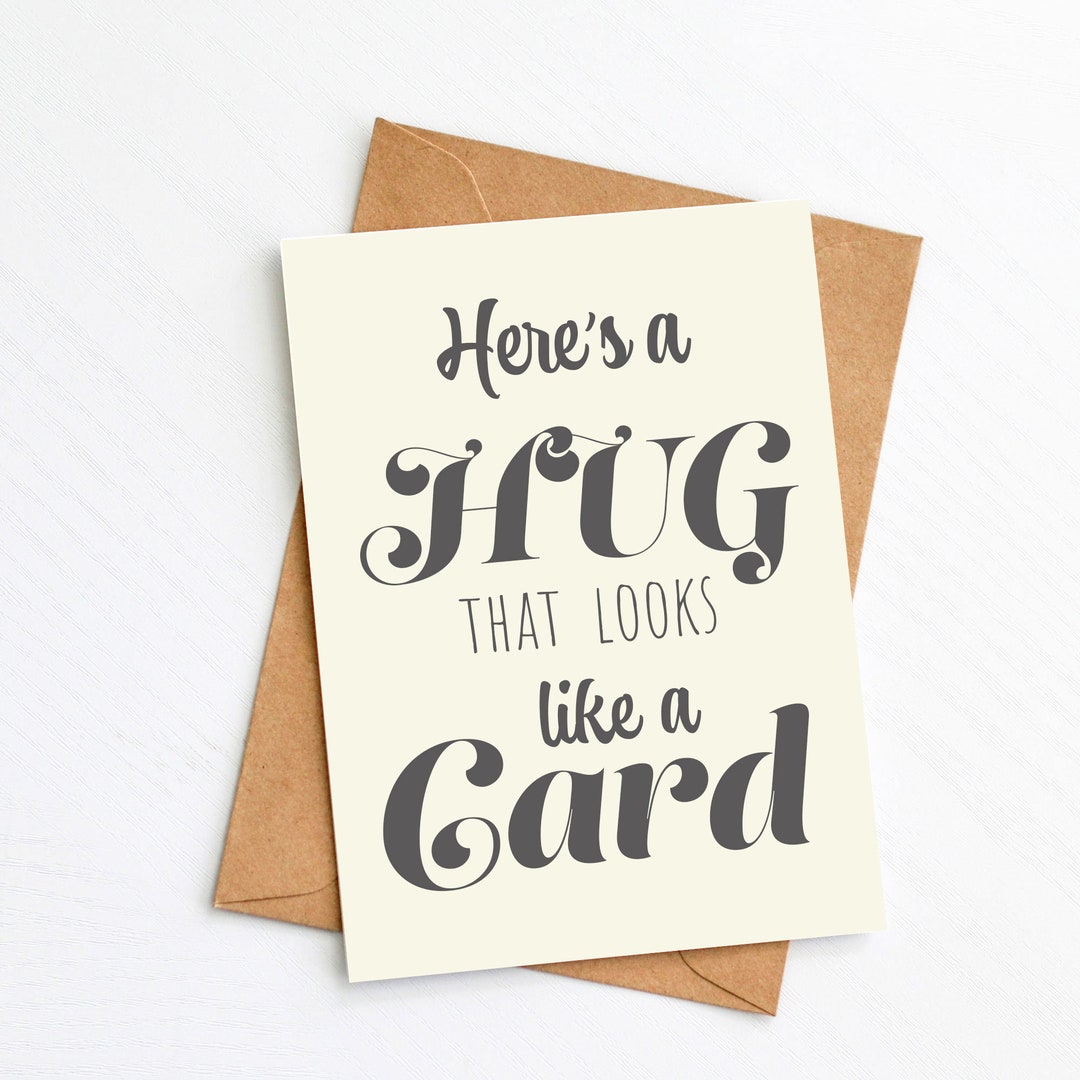 Friendship Card HUG - Folding Card in Din A6 Format - Creative ...