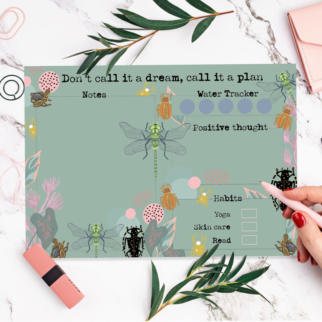 Notepad forest Walk in DIN A4, Daily Planner, to Do List 50 Pages, Boho ...