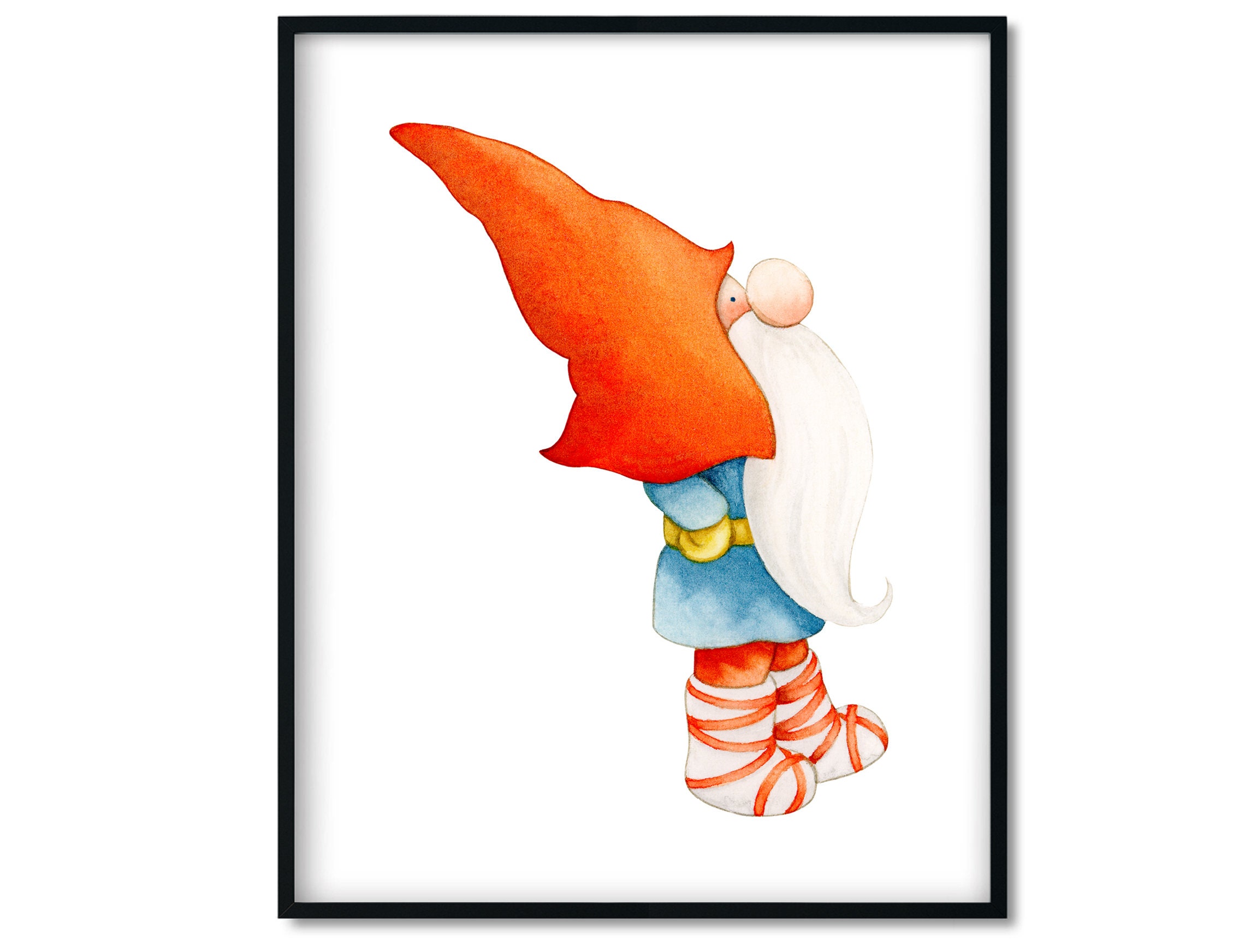 Scandinavian Gnome With Yule Goatgnome Printset of 3 - Etsy
