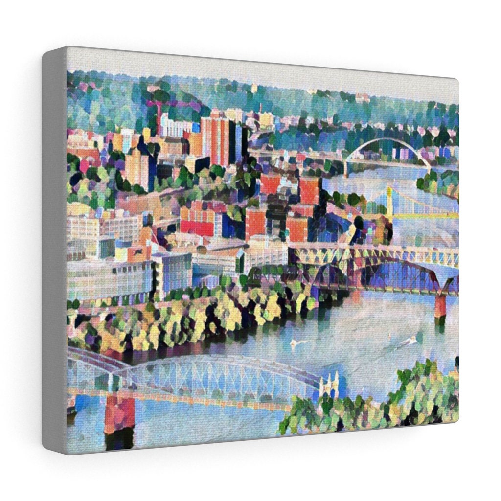 Pittsburgh City of Bridges Canvas Print Canvas Gallery Wrap | Etsy