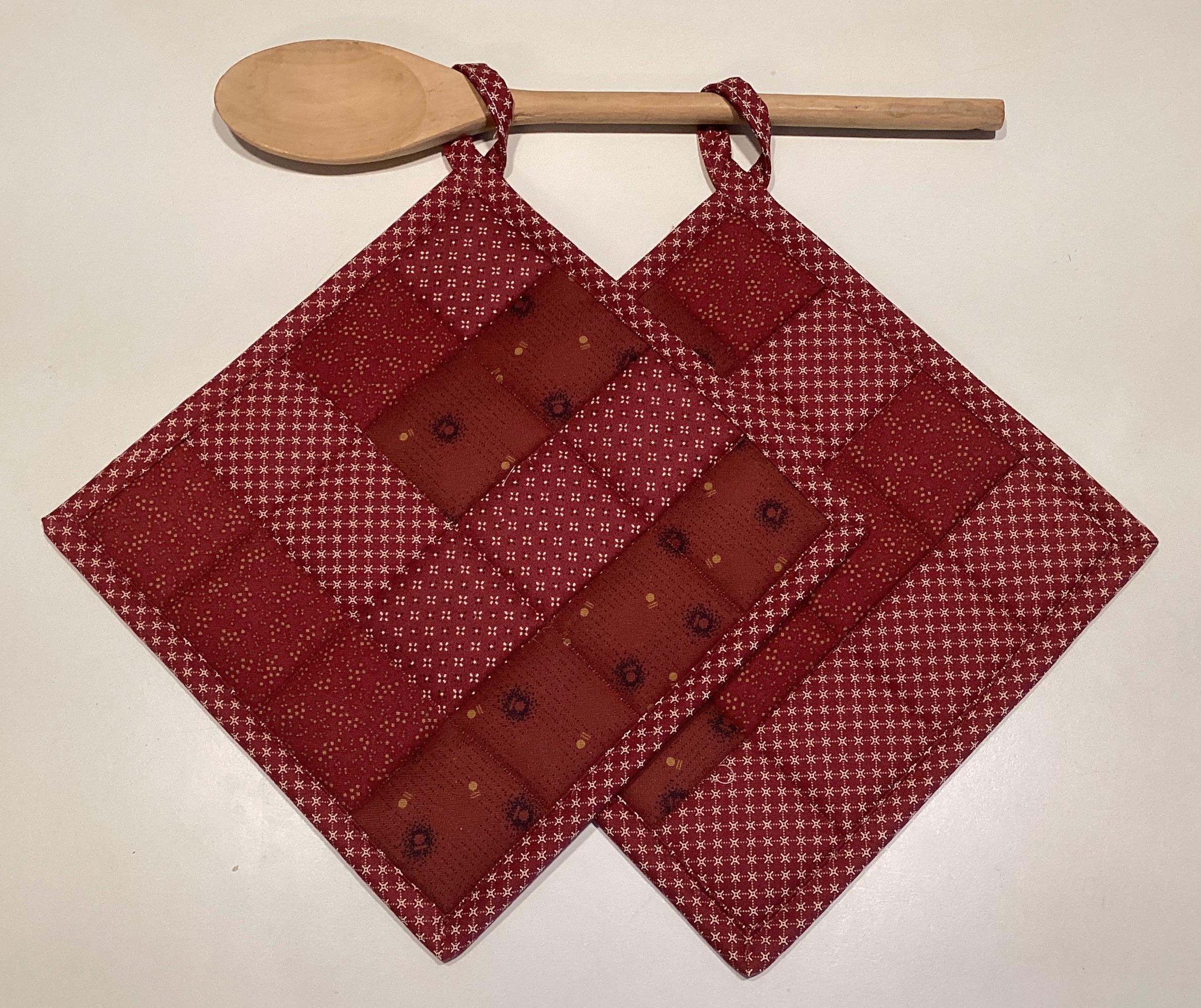 Berry Patchwork Hot Pads, Set of 2 - Etsy