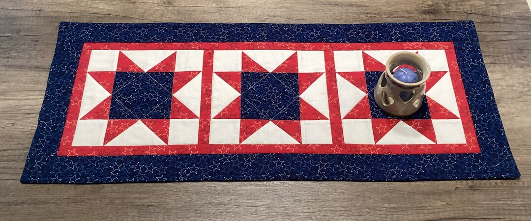 Star Spangled Table Runner, 13”x30” - Etsy