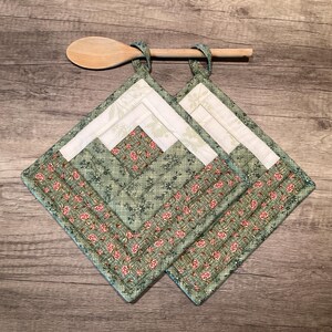Spring Green Quilted Hot Pads, Set of 2 - Etsy