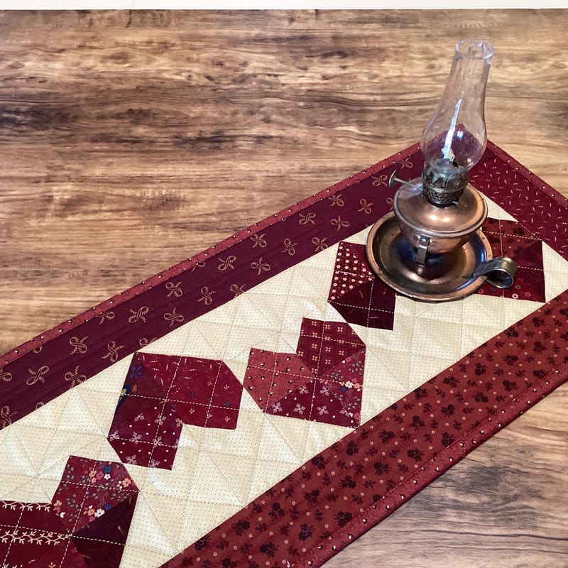 Heart Table Runner - Etsy