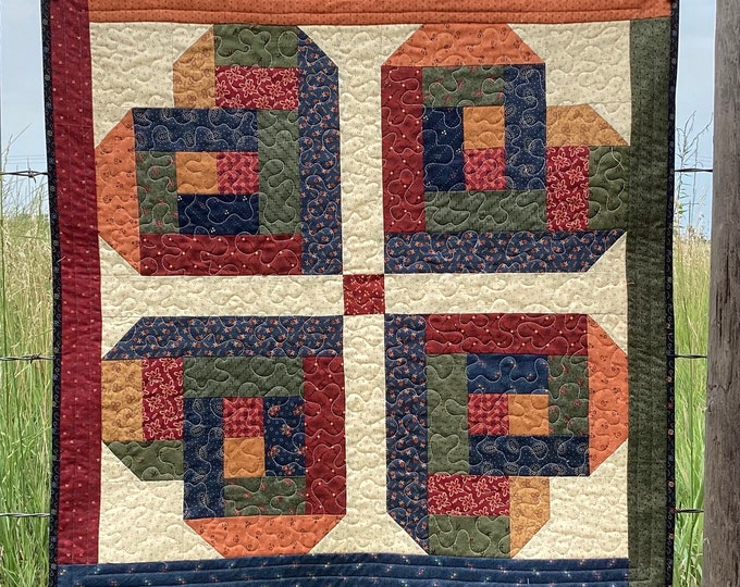 Log Cabin Heart Wall Quilt, 30.5x30.5 - Etsy