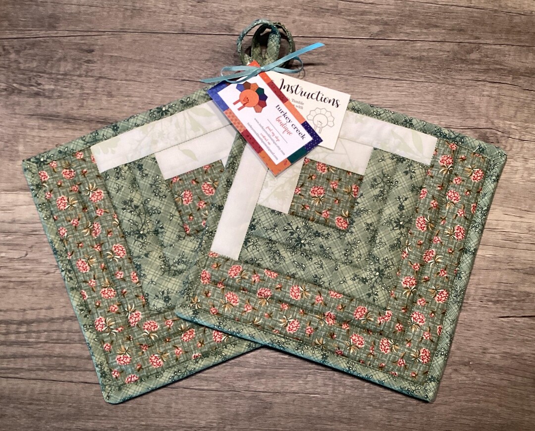 Spring Green Quilted Hot Pads, Set of 2 - Etsy