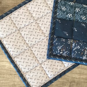 Blue Patchwork Hot Pads, Set of 2 - Etsy