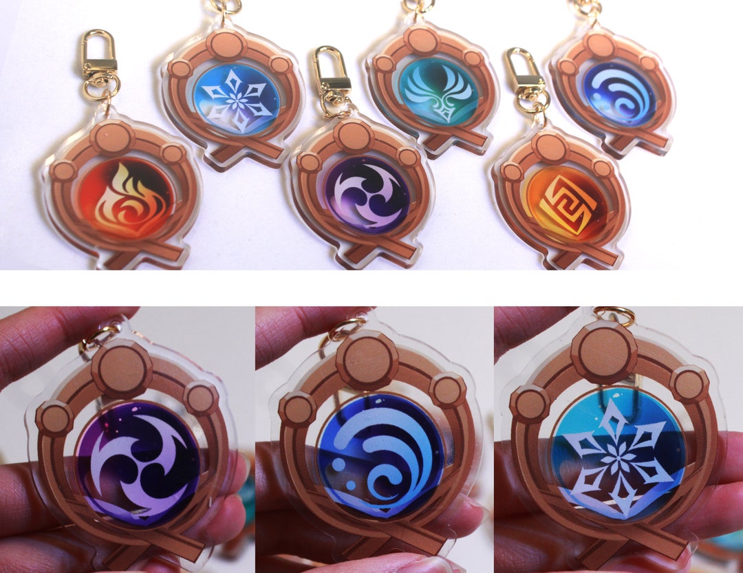 Genshin Inazuma Vision Semi-translucent Acrylic Charm Genshin Impact ...
