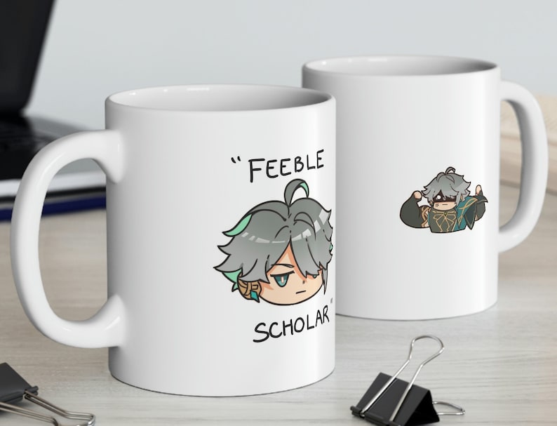 Alhaitham "feeble Scholar" Genshin Impact Funny Mug - Etsy
