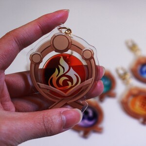 Genshin Inazuma Vision Semi-translucent Acrylic Charm; Genshin Impact ...