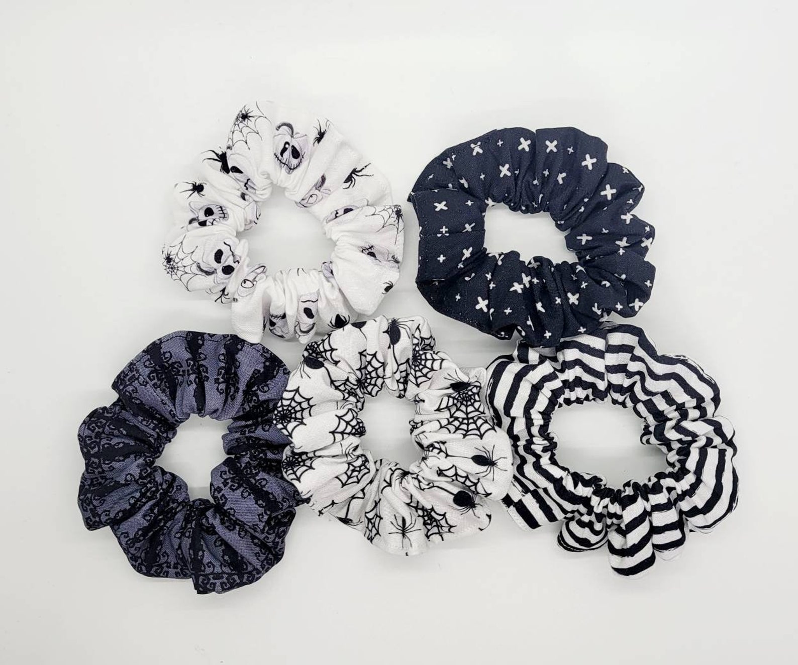 Halloween Scrunchies, Scrunchie Set, Spooky Scrunchie, Spider Scrunchie ...