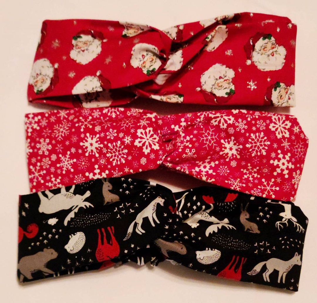 Christmas Headband, Santa Claus Headband, Turban Twist Headband ...