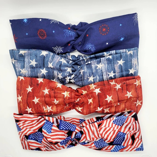 American Flag Turban Headband - Etsy