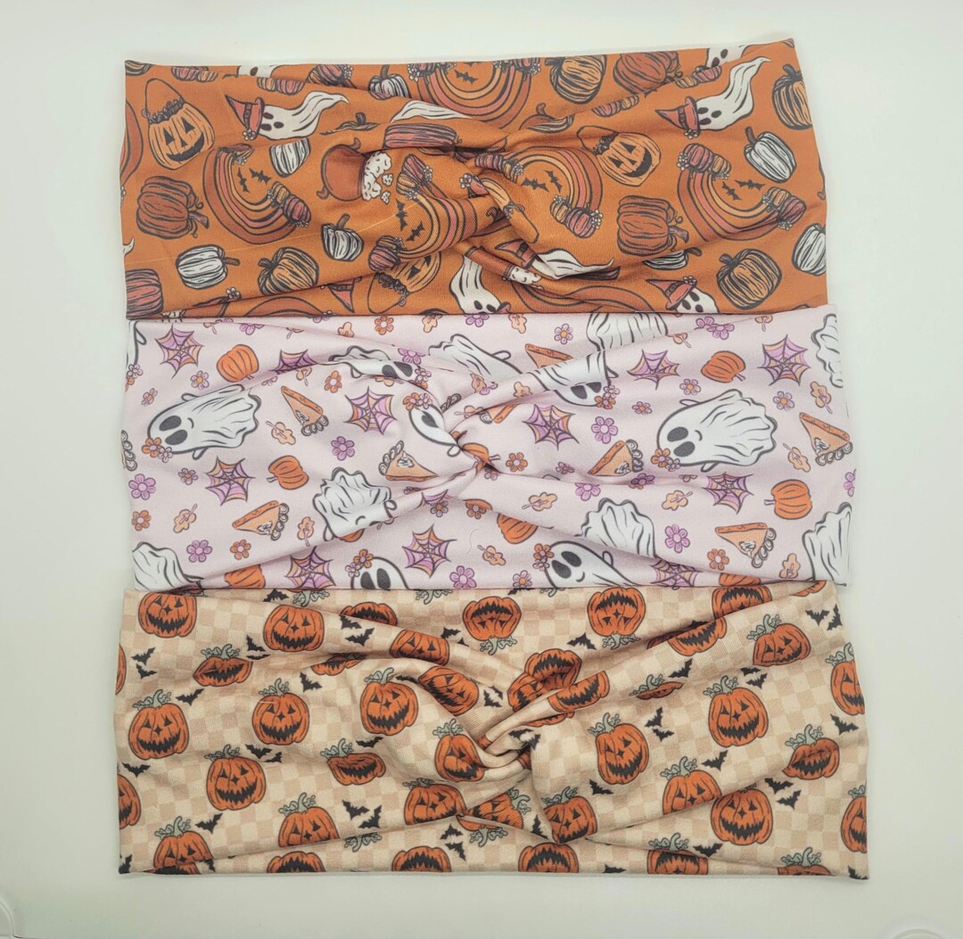 Halloween Headband, Halloween Knotted Headband, Spooky Headband, Boho ...