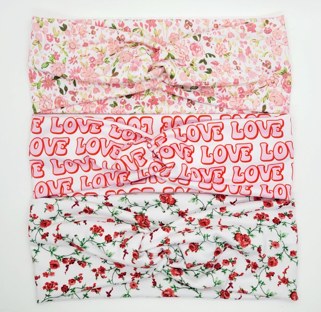 Valentine's Day Headband, Twist Headband, Knotted Headband, Headband ...