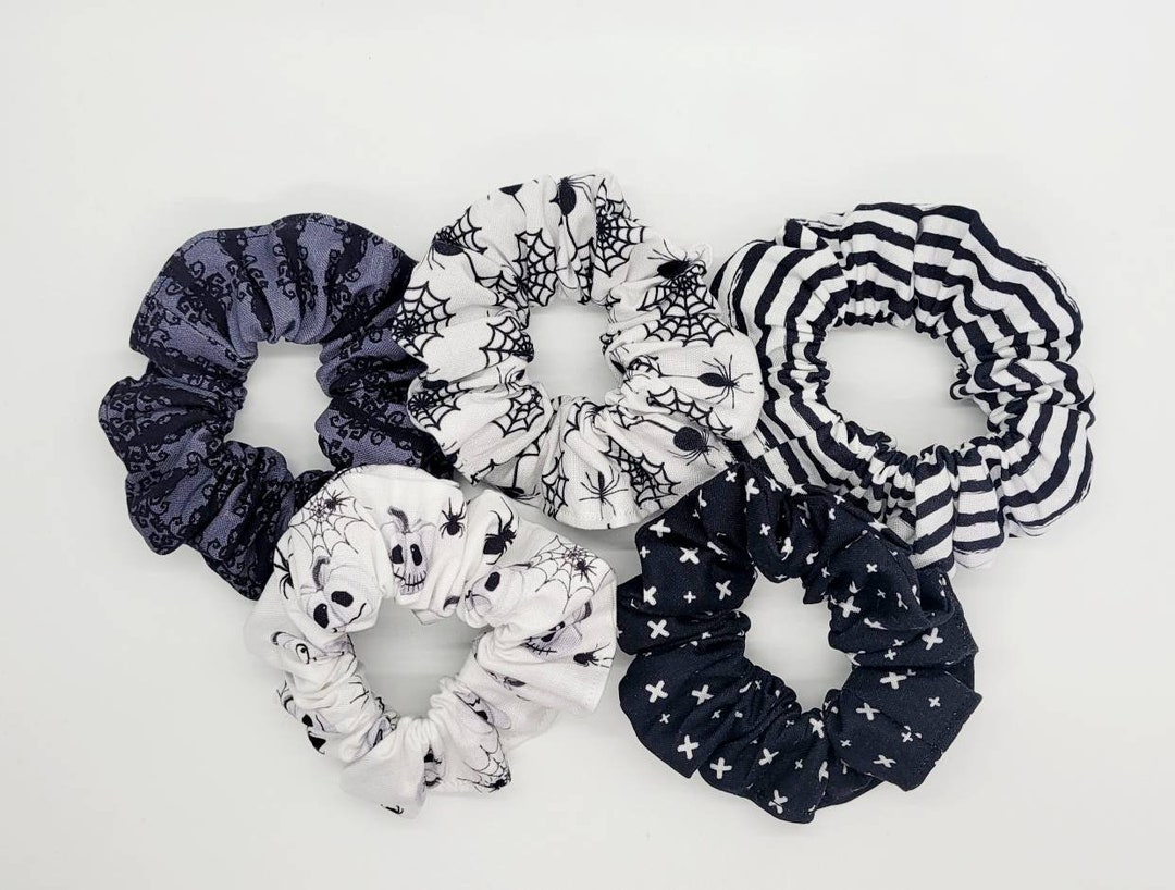 Halloween Scrunchies, Scrunchie Set, Spooky Scrunchie, Spider Scrunchie ...