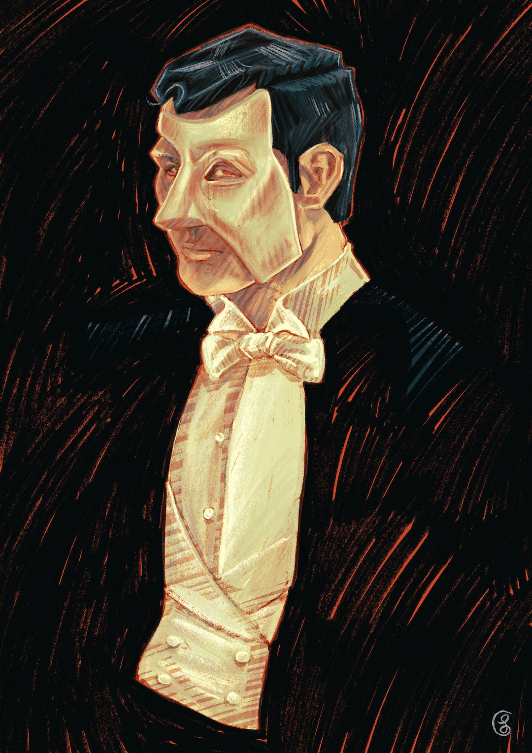 Phantom of the Opera Portraits Erik the Opera Ghost - Etsy