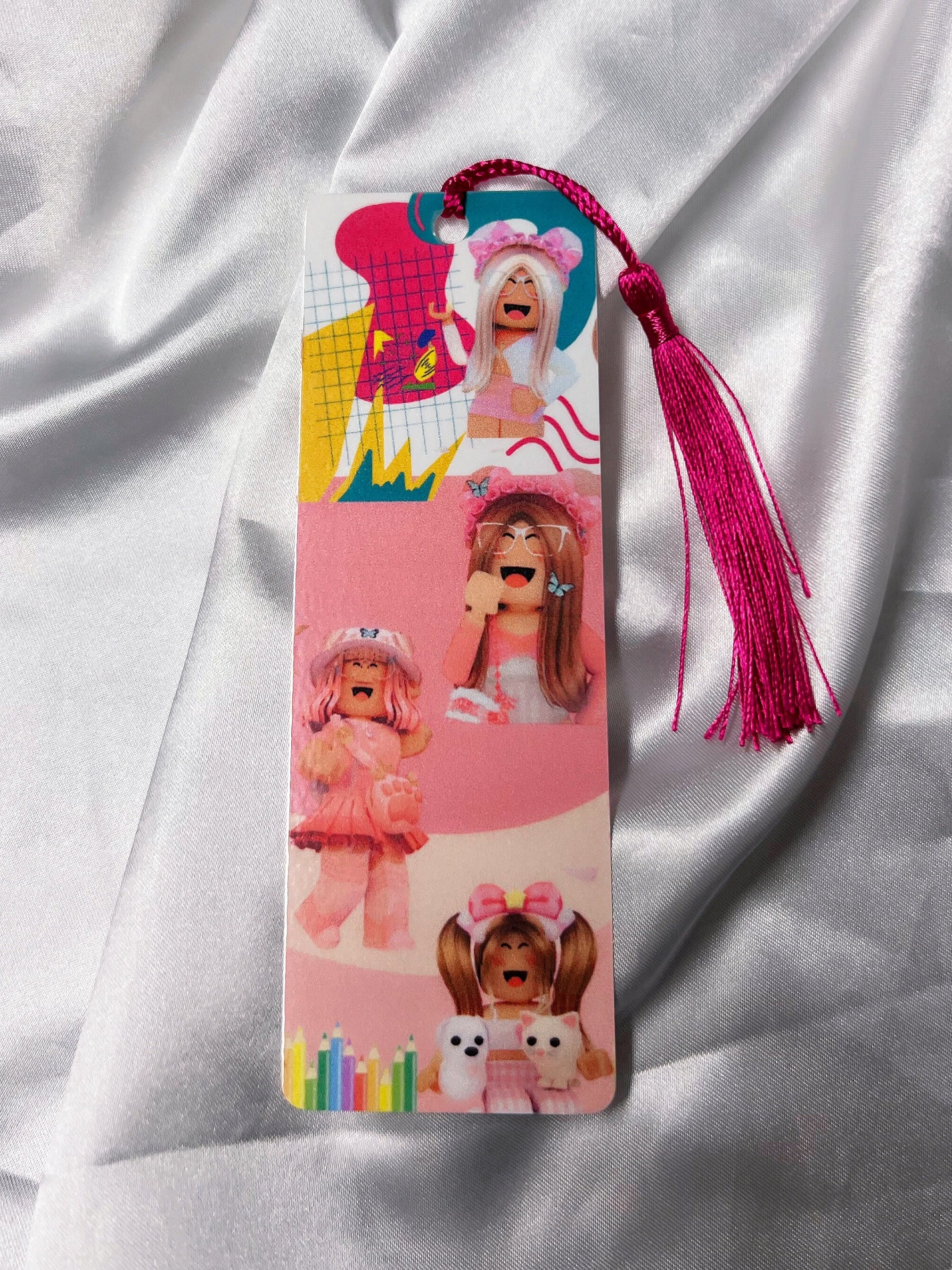 Bookmark Cartoons Roblox Girls Cartoon Bookmarks Bookmarks. - Etsy