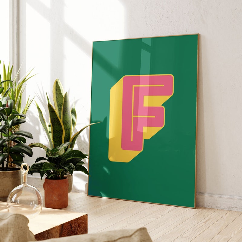 Initial Poster - Etsy