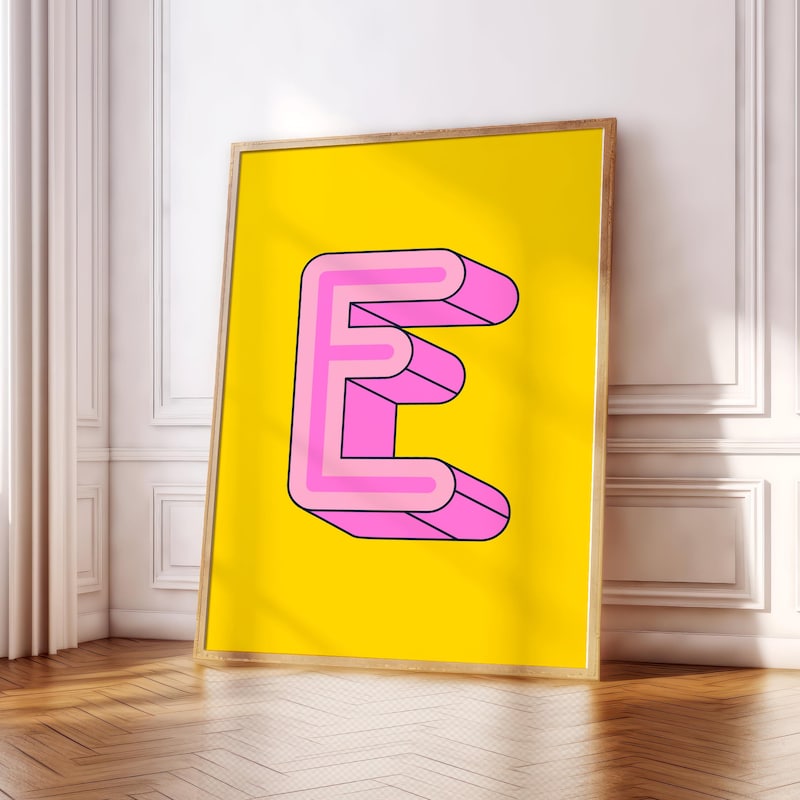 Initial Poster - Etsy