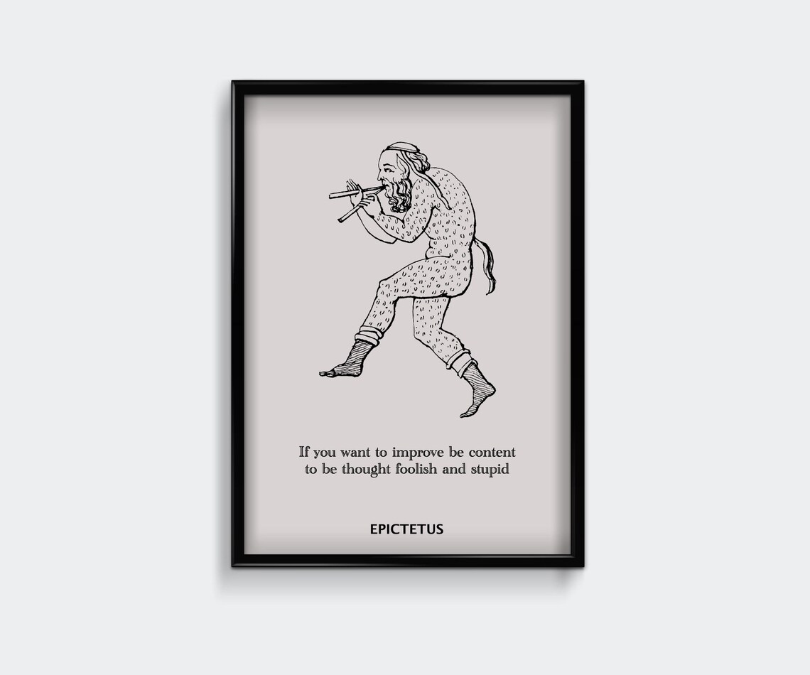 Epictetus Print Stoicism Poster Philosophy Inspirational - Etsy