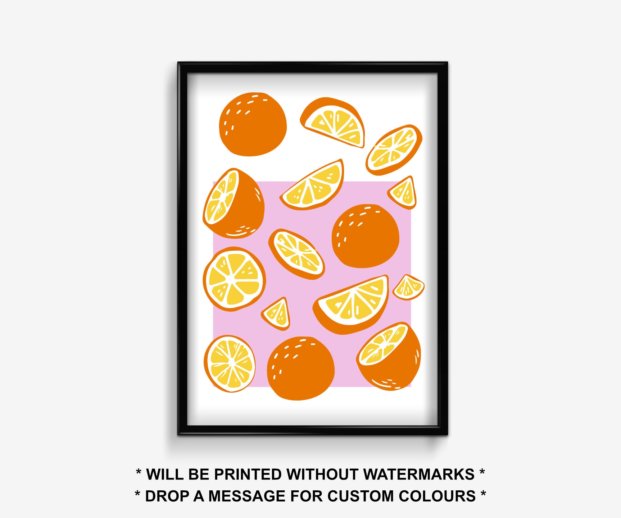 Orange Pop Art Fruit Poster Print Gallery Wall - Etsy