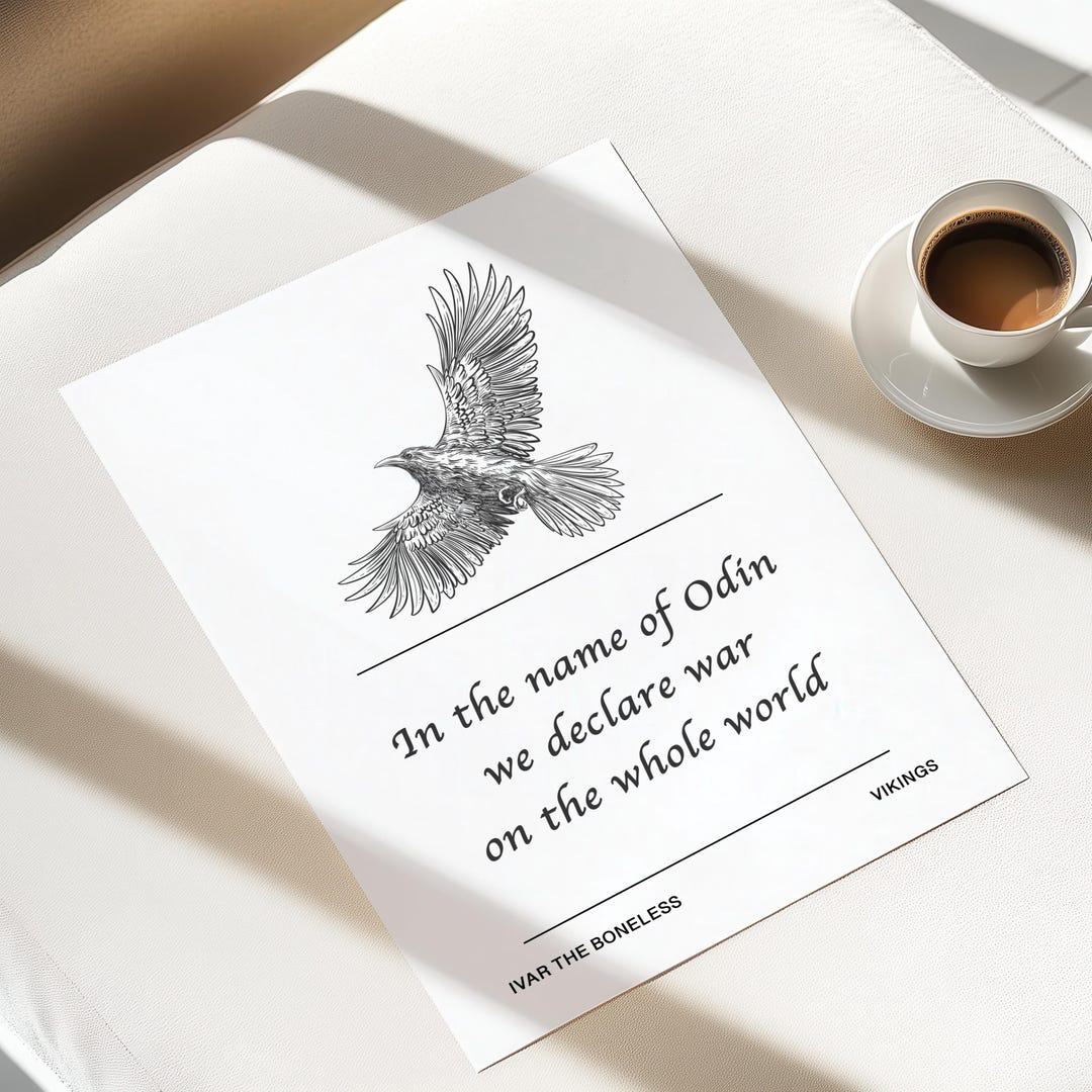 Viking Quotes | Ivar the Boneless Poster Print | Odin | Ravens ...