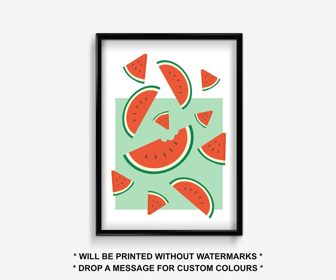 Watermelon - Pop Art - Fruit - Poster Print | Gallery Wall | Living ...