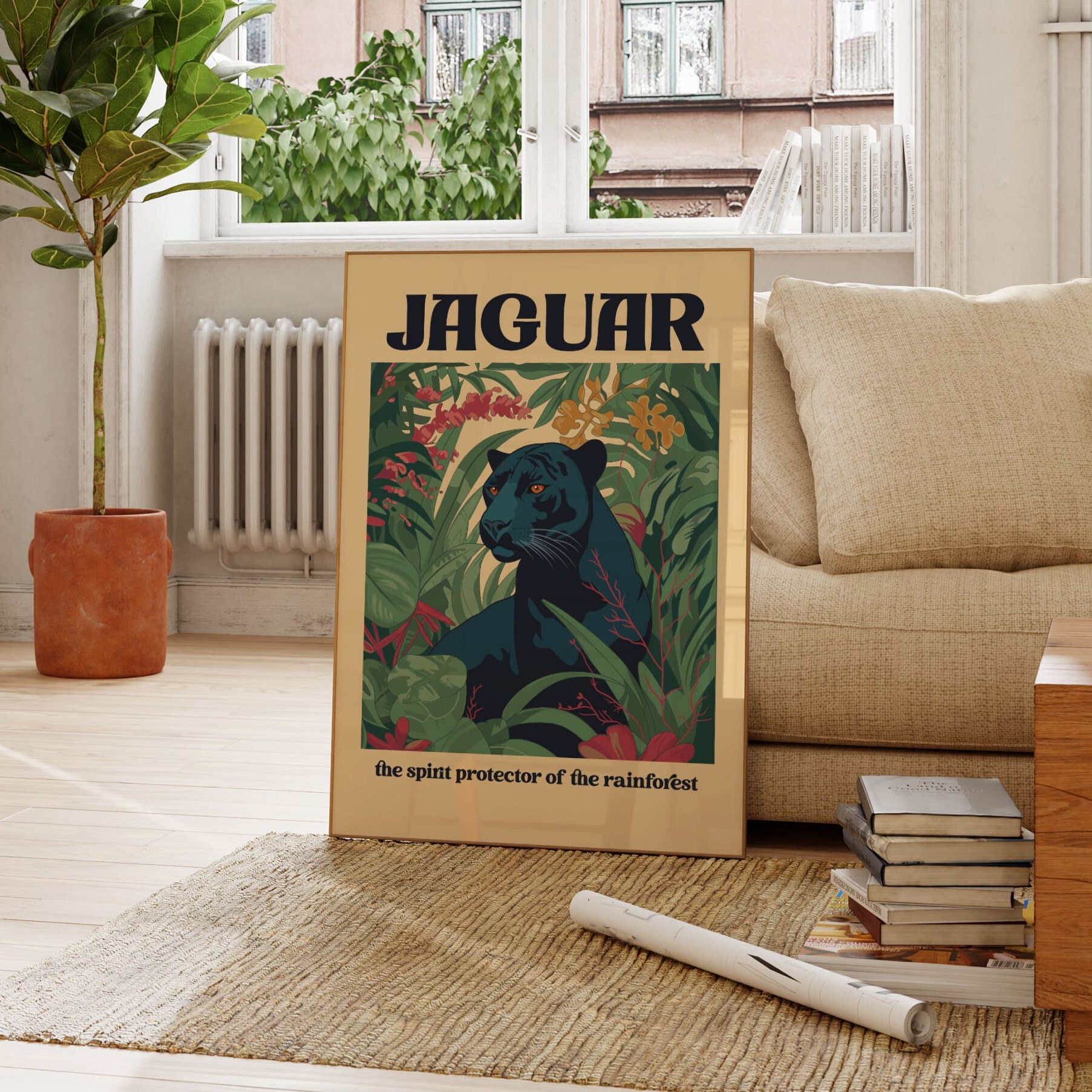 Jaguar Poster Print Rainforest Jungle Animal Lovers Nature Gallery Wall ...