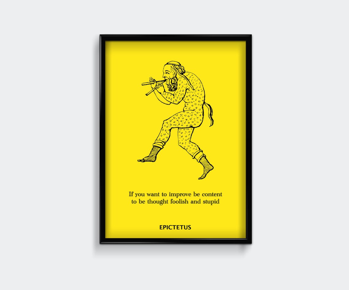 Epictetus Print Stoicism Poster Philosophy Inspirational - Etsy