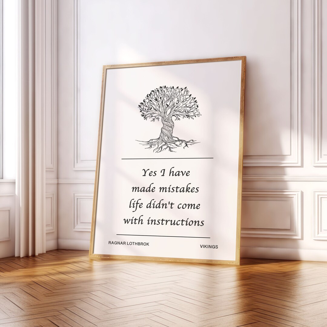 Ragnar Lothbrok Quote | Viking Poster | Viking Print | Viking Wall ...