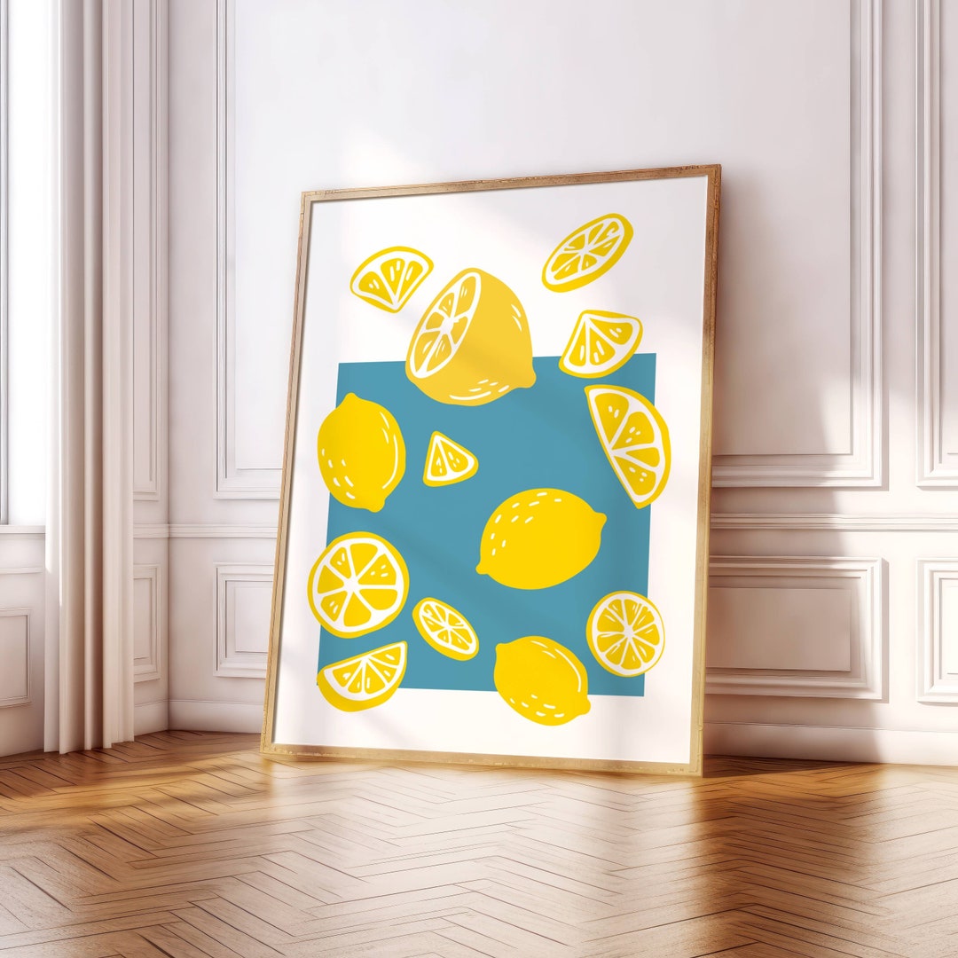 Lemon - Pop Art - Fruit - Poster Print | Gallery Wall | Living Room ...