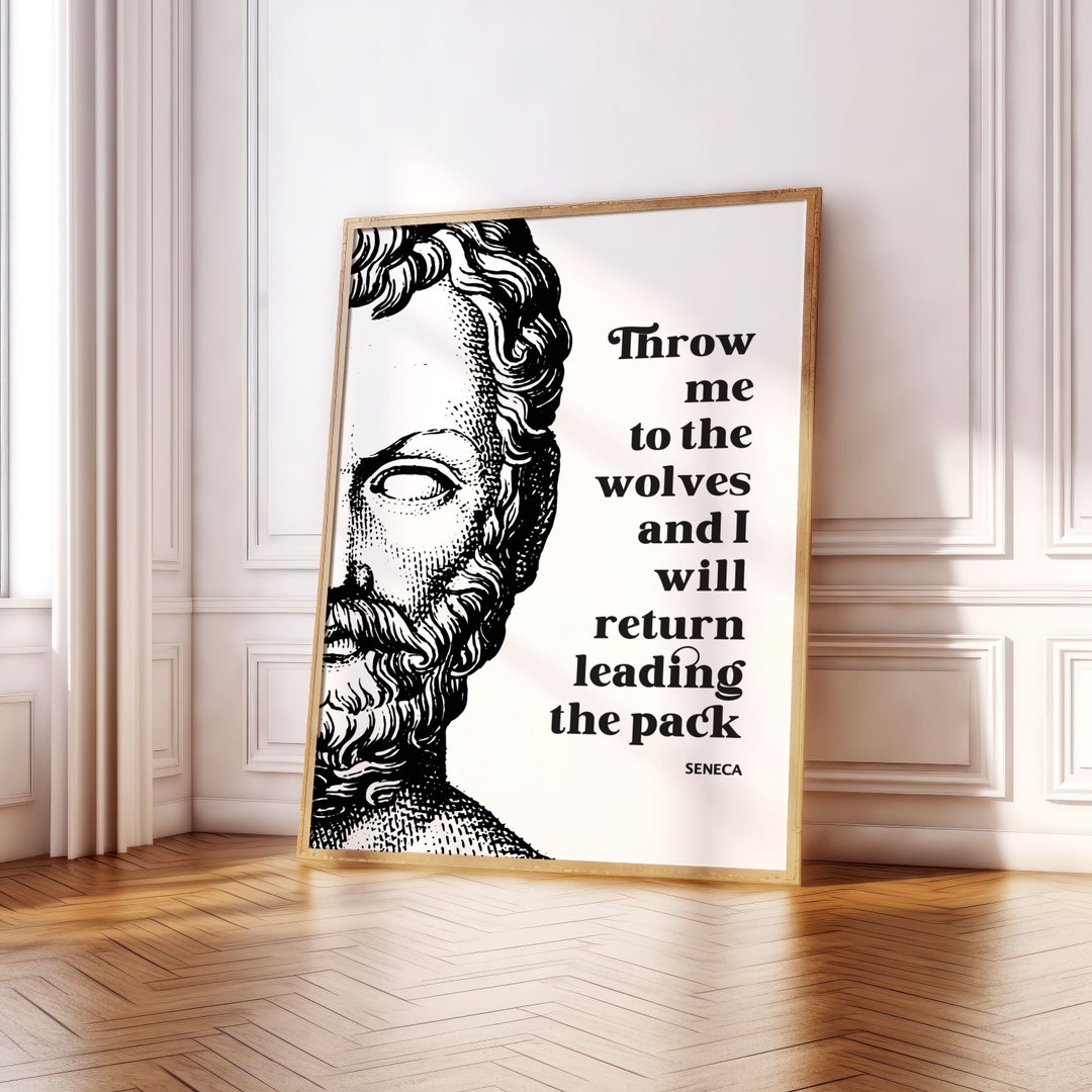 Seneca Poster Print | Stoicism | Philosophy | Inspirational ...