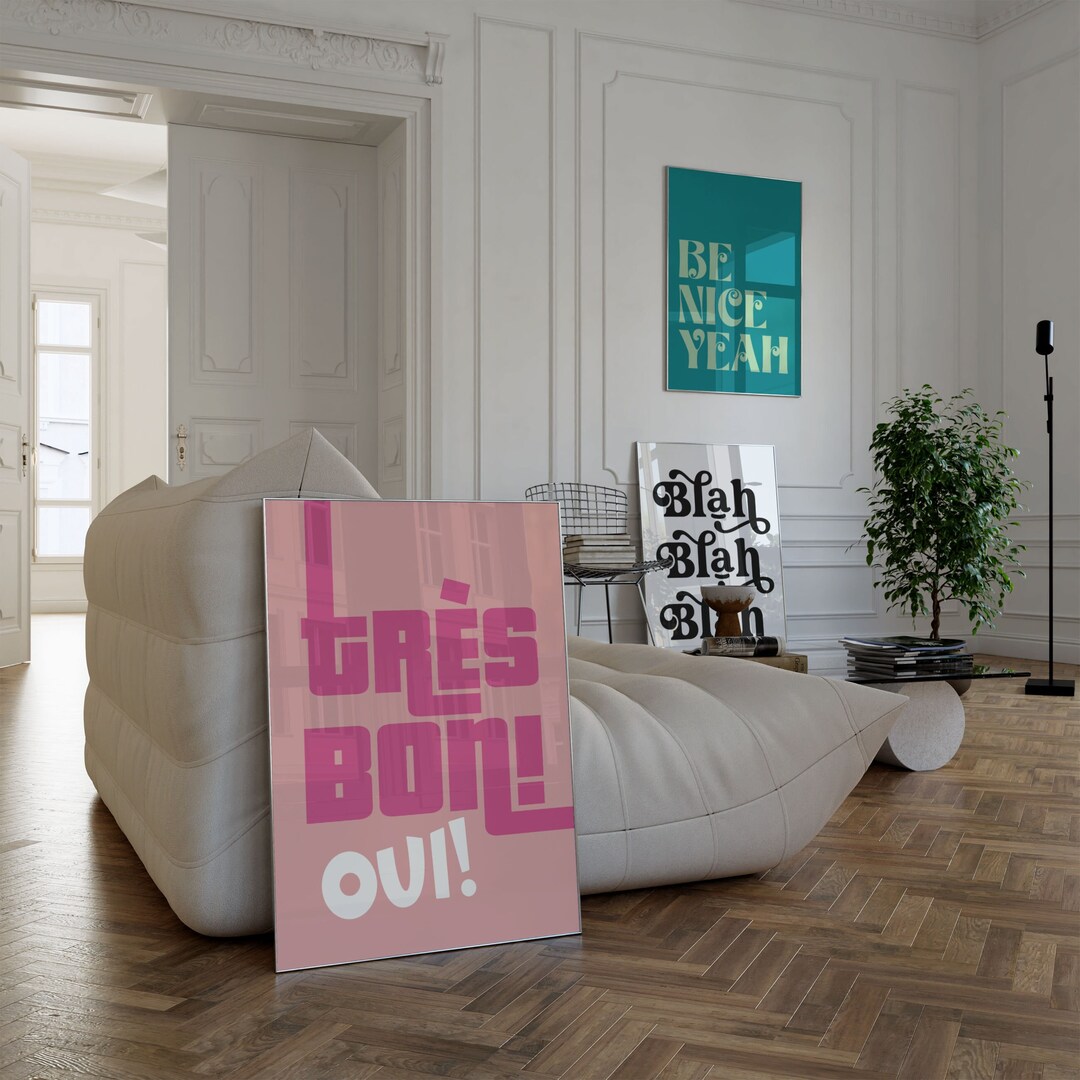 Tres Bon! Oui! Poster Print | Fun | Humour | Francophile | France ...